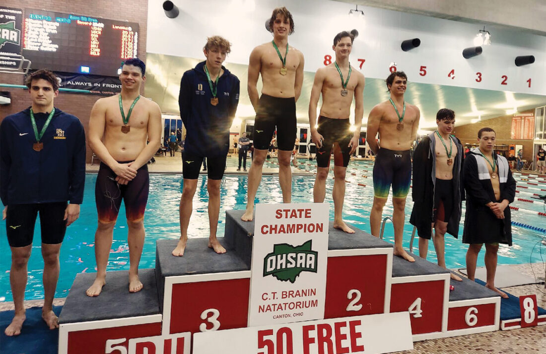 Warren’s Mason Francis wins two gold medals at state swim meet | News ...